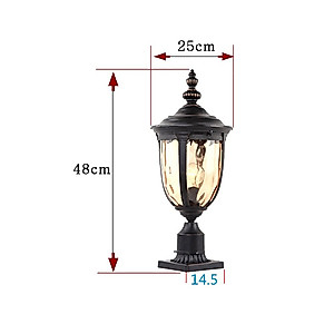 Post Lights Outdoor Post Light Post Cap Lights Outdoor Garden Lamp Warm White Post Pillar Lamp IP23 Waterproof Modern Post for Patio Fence Villa (Large) (Large)