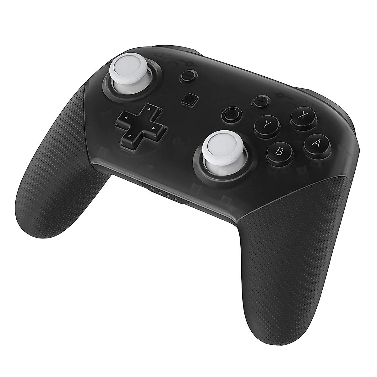 eXtremeRate Replacement 3D Joystick Thumbsticks, Analog Thumb Sticks with Cross Screwdriver for Nintendo Switch Pro Controller - Black & White & Transparent & Transparent Black