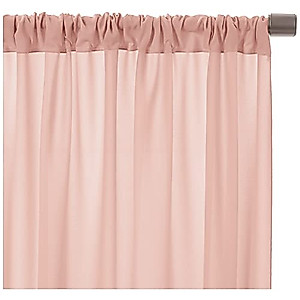 AK TRADING CO. 10 feet x 10 feet Polyester Backdrop Drapes Curtains Panels with Rod Pockets - Wedding Ceremony Party Home Window Decorations - Blush Pink (DRAPE-5x10-BLUSH)