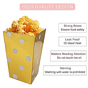 Popcorn Boxes 36 Pcs Cardboard Candy Containers for Small Movie Theater and Wedding Favors