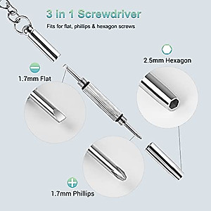 Upgrade Version Magnetic Eye Glass Repairing Kit, Eyeglass Repair Tool Kit with Compact Screw Box Include Nose Pads, Precision Screwdriver Set, Screws, Tweezer for Eyeglass, Eyeglasses and Sunglasses