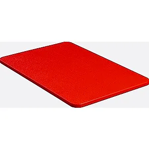 Tezzorio Red Color Coded Cutting Board - 18" x 12" x 1/2" Polyethylene Board for Safe and Easy Food Preparation - Durable, Non-Skid Surface with Knife-Friendly Design and Perfect Thickness