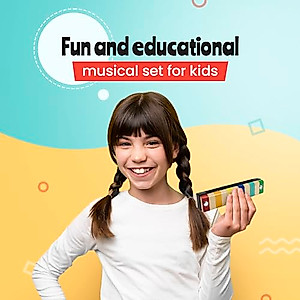 Stoie's Kids Musical Instruments Set 19 pcs for Toddler Ages 3-5 - Baby Wooden Percussion Musical Toys for Little Boys & Girls 9-12 Years Old- with Xylophone and Maracas - to Play in First Mini Band