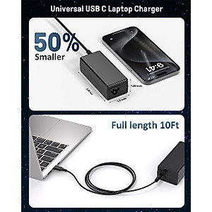 45W USB C Chromebook Charger Replacement Compatible with HP, Dell, Lenovo, Acer, Asus, Samsung, Google Type C Laptop Charger, Hp Chromebook X360 11 13 14 14A HP Spectre X360 13 Elite X2 Power Cord