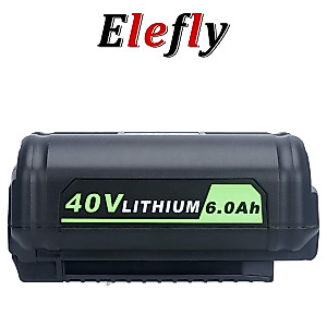 ELEFLY 40V 6.0Ah OP4050A Replacement for Ryobi 40V Lithium Battery OP4015 OP4026 OP40201 OP40261 OP4030 OP4040 OP40401 OP4050 OP40501 OP40601 40 Volt Cordless Tool Battery