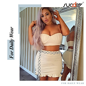 SUOSDEY Alloy Gold Waist Chain Belt for Women Fashion Cute Body Belly Link Belt Chain for Pants Dresses