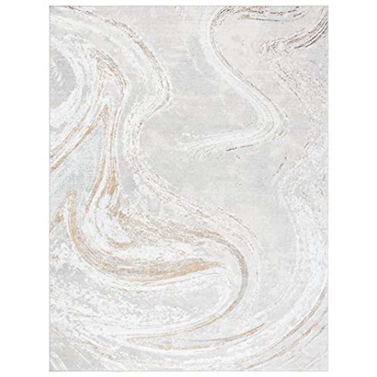 SAFAVIEH Orchard Collection 8' x 10' Grey / Gold ORC617H Modern Abstract Area Rug