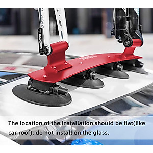 ROCKBROS Sucker Bike Rack for Car Roof Suction Cup Bicycle Carrier Quick Release Aluminium Alloy Roof Rack for 2 Bikes