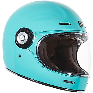 TORC T1 Unisex-Adult Retro Full face Motorcycle Helmets, Robin Egg Blue, Small