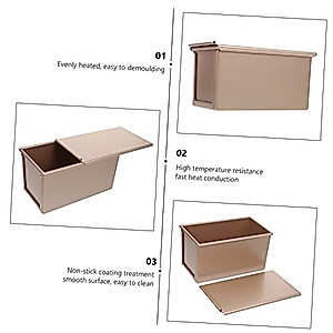 UPKOCH 1pc Toast Box French Toast Silicone Mini Loaf Pan Banana Bread Pan Loaf with Cover Kitchen Baking Tool Oven Toaster Pan Toast Baking Pan Bakeware Supply Bakery Supply Bakeware Tray