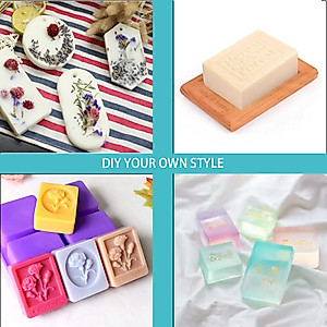 2PACK 42 oz Flexible Rectangular Silicone Soap Loaf Molds Kit with Wood Box for CP and MP Making Supplies