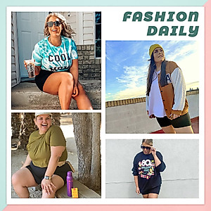 TNNZEET 3 Pack Plus Size Biker Shorts for Women -Black Workout Athletic Running Shorts