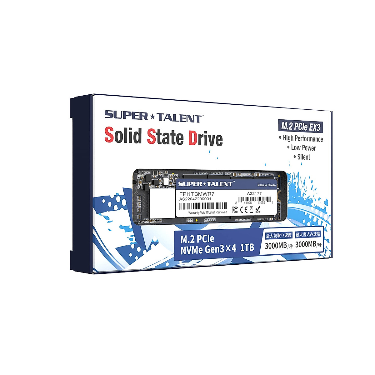 Super Talent M.2 PCIe NVMe EX 1TB FPI1TBMWR7 PCIe Gen 3X4