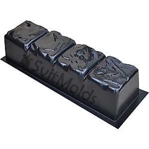 Concrete molds DIY Edge Stone Log Edging Border Garden Cement Curbs Garden Patio Sold 2pcs (BR02-Sm)