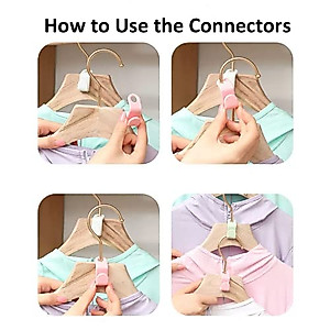 Clothes Hanger Connector Hooks, Hangers Space Saving, Closet Space Savers, Closet Hanger Organizer, 60 pcs, Gift