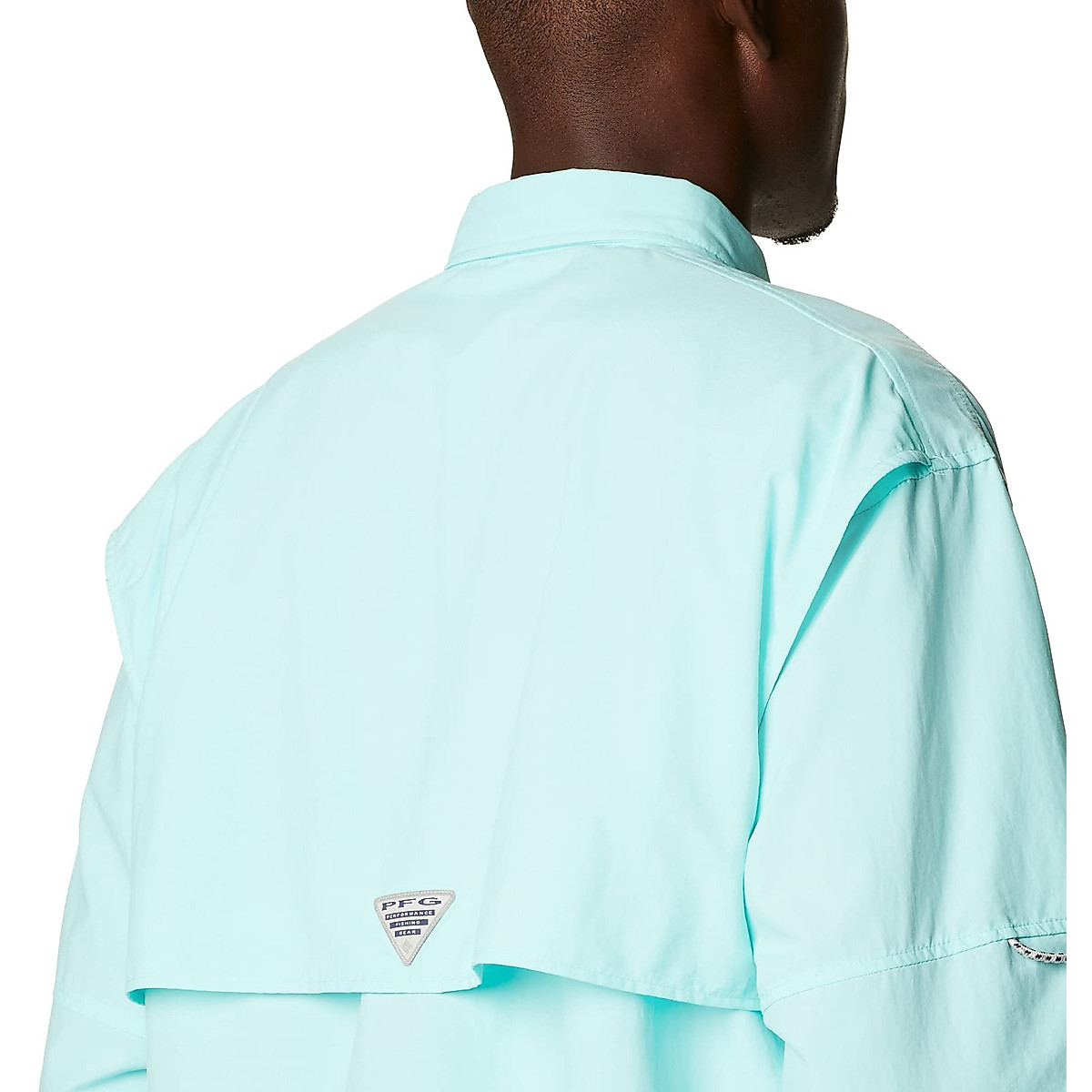 Columbia Men's PFG Bahama II Long Sleeve Shirt, Breathable, UV Protection, Gulf Stream/Realtree Edge, X-Large