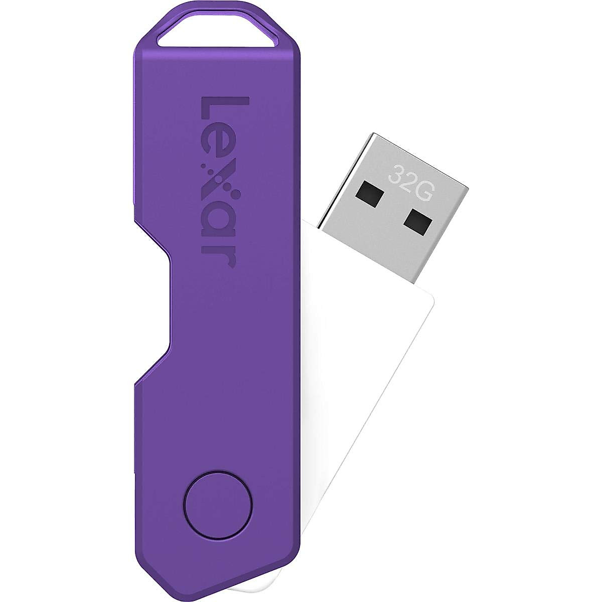Lexar JumpDrive TwistTurn2 32GB USB 2.0 Flash Drive, Purple (LJDTT2-32GABNAPL)