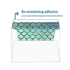 SamPartyShop Mermaid Invitations with Envelopes,Magical Glitter Mermaid Party Invitations,20 Fill in Mermaid Birthday Invitation Under The Sea Invitations