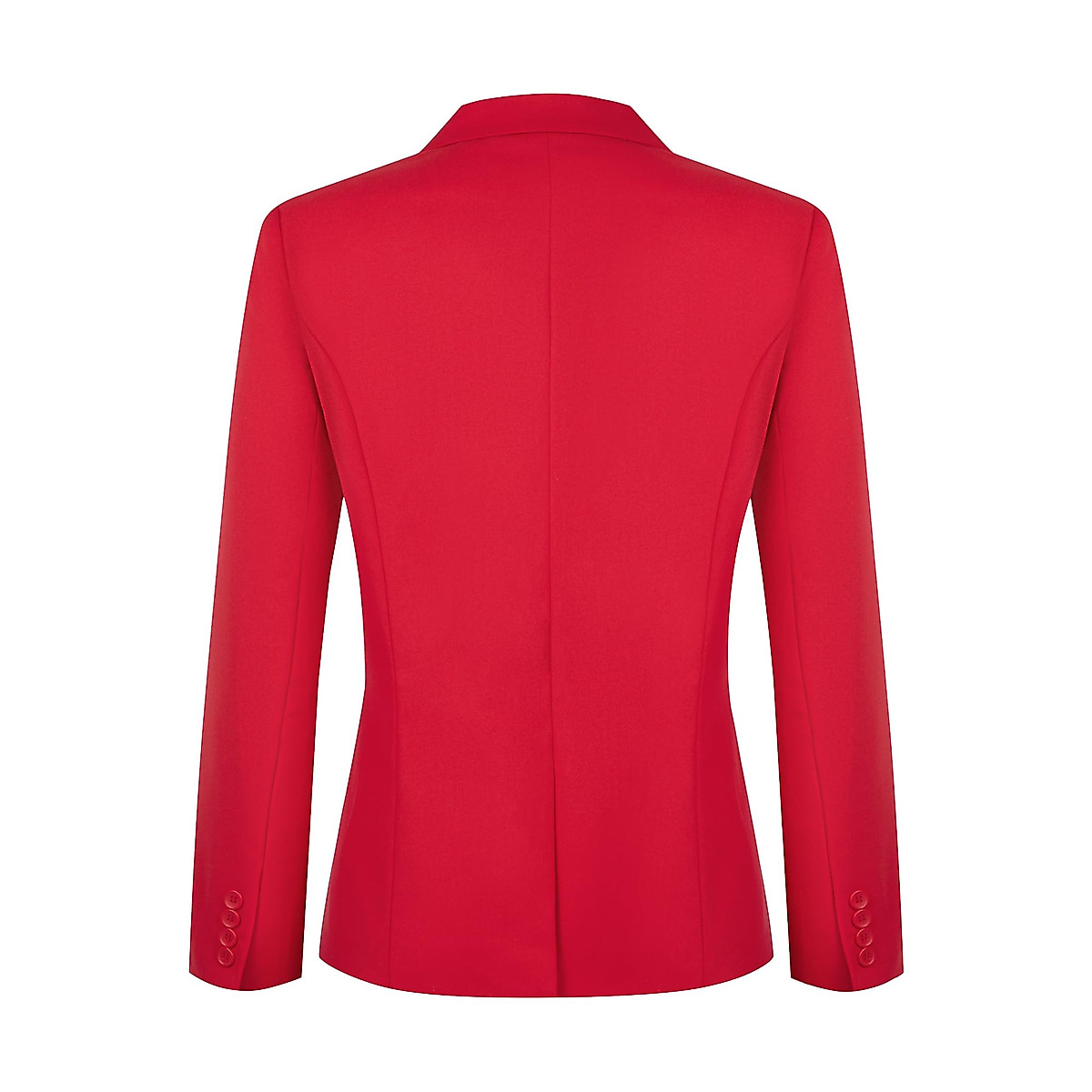 Kelyaa Women's 2 Piece Business Office Suit Lady Peaked Lapel Slim Fit One Button Blazer Jacket and Pants Set Red