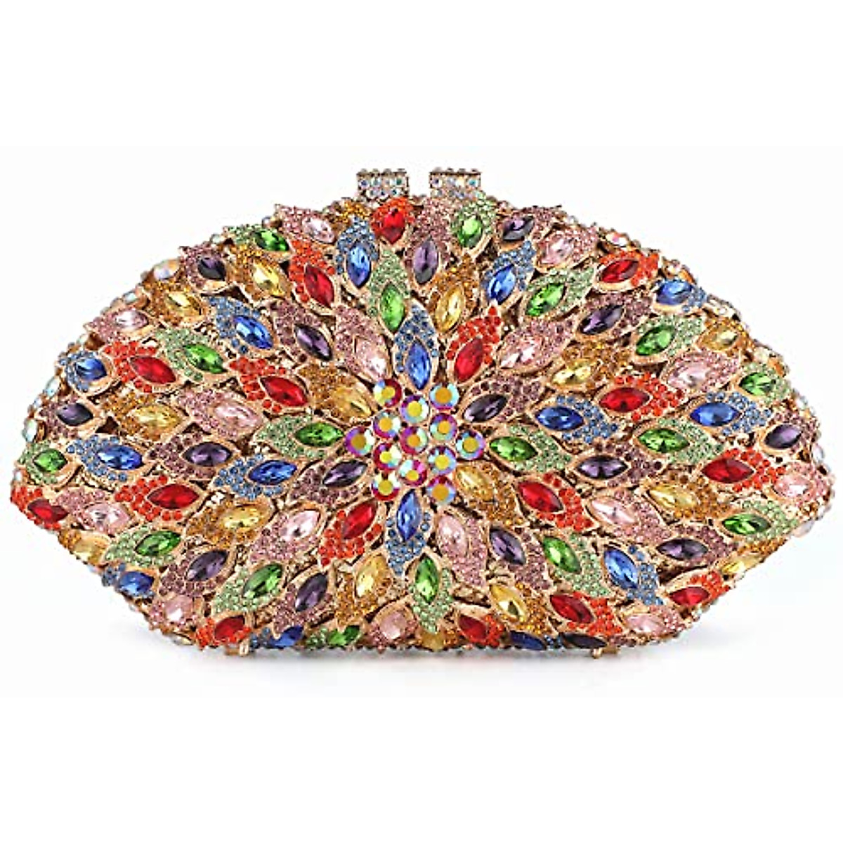 MOSSMON Crystal Evening Clutch Purses Formal Bride Wedding Party Evening Bag for Women