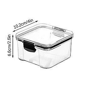 Viadha Food Storage Containers with Airtight Lids, Plastic Kitchen Storage Containers Sealed Jar for Pantry Organization & Storage, BPA-Free, for Cereal, Rice, Pasta, Flour, Sugar (460ml)