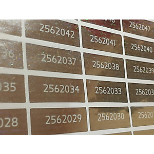 Holomarks 156 pcs Hologram Labels with Serial Numbers, Warranty Stickers Seals 1.18 x 0.39 in