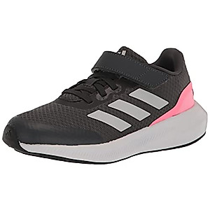adidas Run Falcon 3.0 Shoe, Grey/Crystal White/Beam Pink (Elastic), 2 US Unisex Little Kid