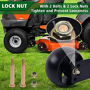 CheeMuii 2 Pack Deck Gauge Wheels Kit Fit for Most 42" 46'' 48'' 50" 52'' and 54" Decks Replace for Husqvarna 532174873 589527301 for Cub Cadet 753-04856A for MTD 133957 174873 734-03058, etc