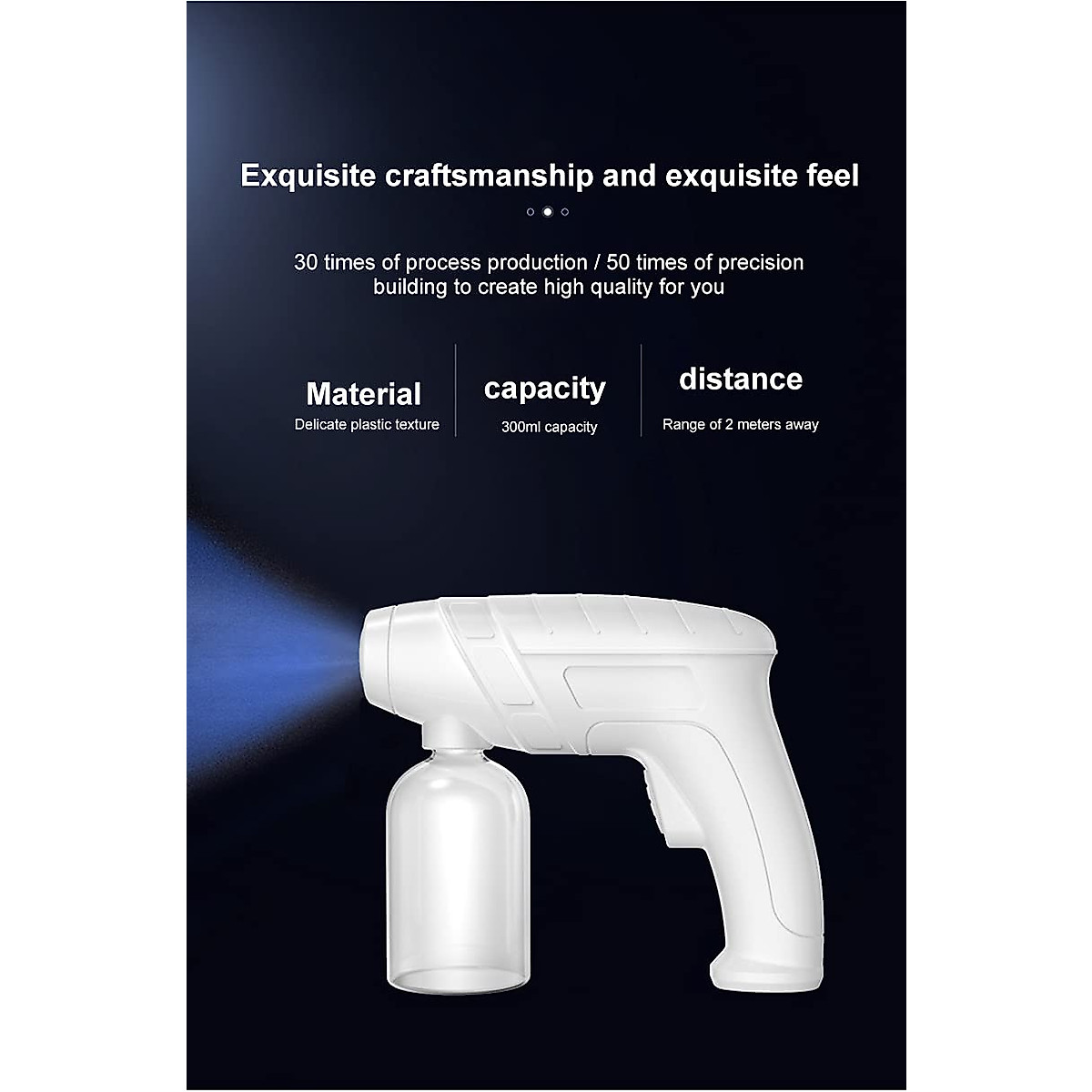 FGHE Disinfectant Sprayer, Handheld USB Rechargeable Atomizer Large Capacity Electric Sprayer,Nozzle Adjustable Sprayer for Home, Office, School or Garden