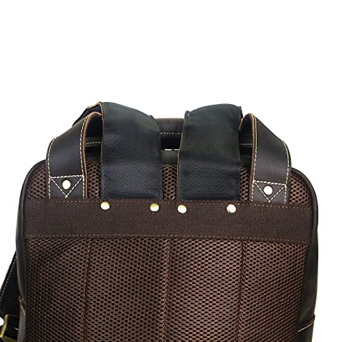 Leather Backpack for Men,Travel Backpack Men Laptop Backpack Trolley Sleeve,Rucksack Men Fits 15.6 Inch Notebook,Brown (Classic Black)