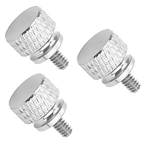 YATENG 10-pcs Anodized Aluminum Computer Case Thumbscrews (6-32 Thread) for Computer Cover / Power Supply / PCI Slots / Hard Drives DIY Personality Modification & beautification (Silver)