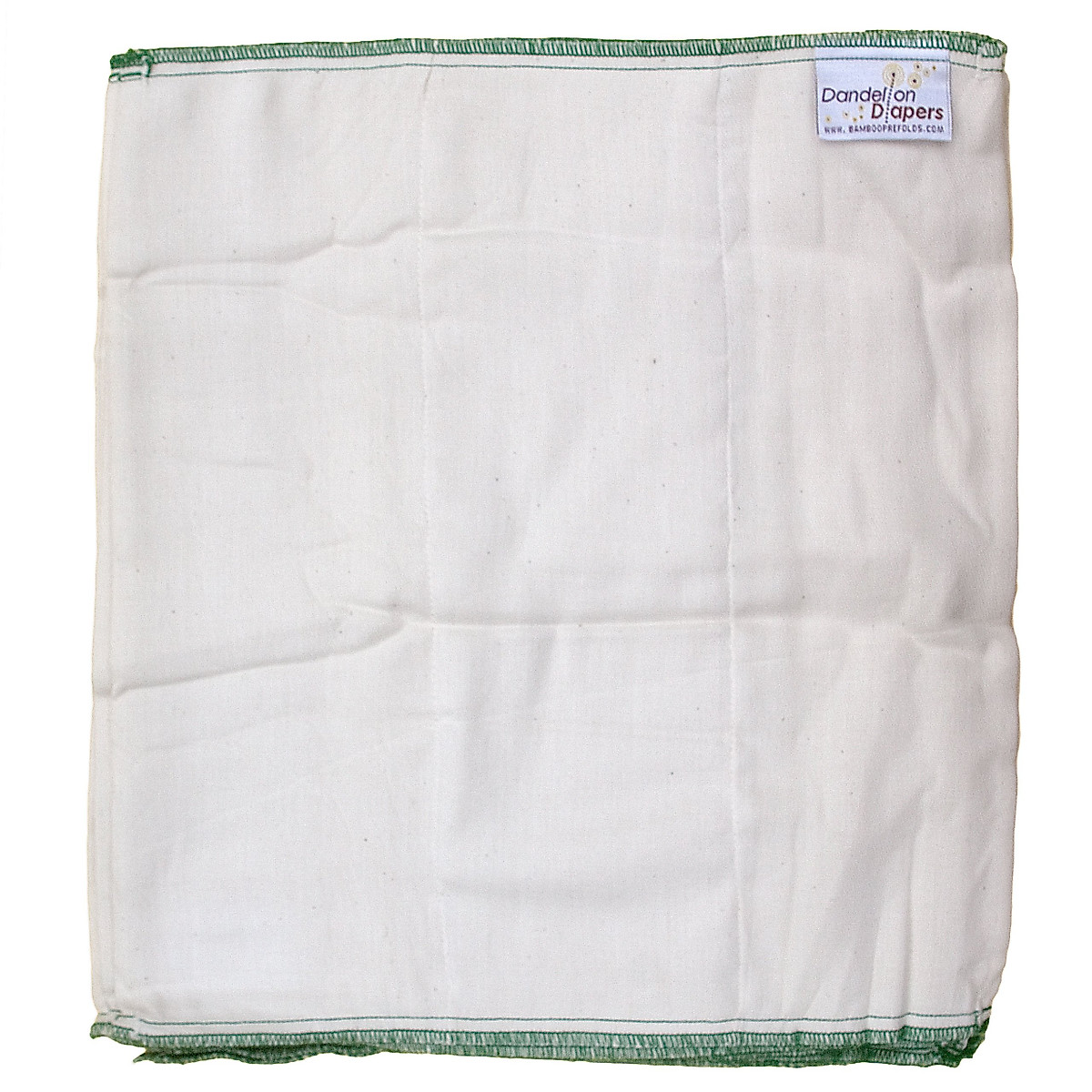 Dandelion Diapers Prefold Cloth Diapers Made from Viscose Bamboo and Cotton Blend Versatile Baby Diaper, 12 Count - Size 3 Infant Pinless Prefold