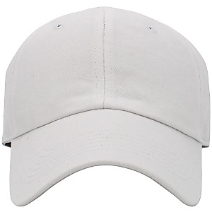 KBETHOS White Classic Adjustable Dad Hat - 100% Cotton Unisex Baseball Cap for Casual Wear