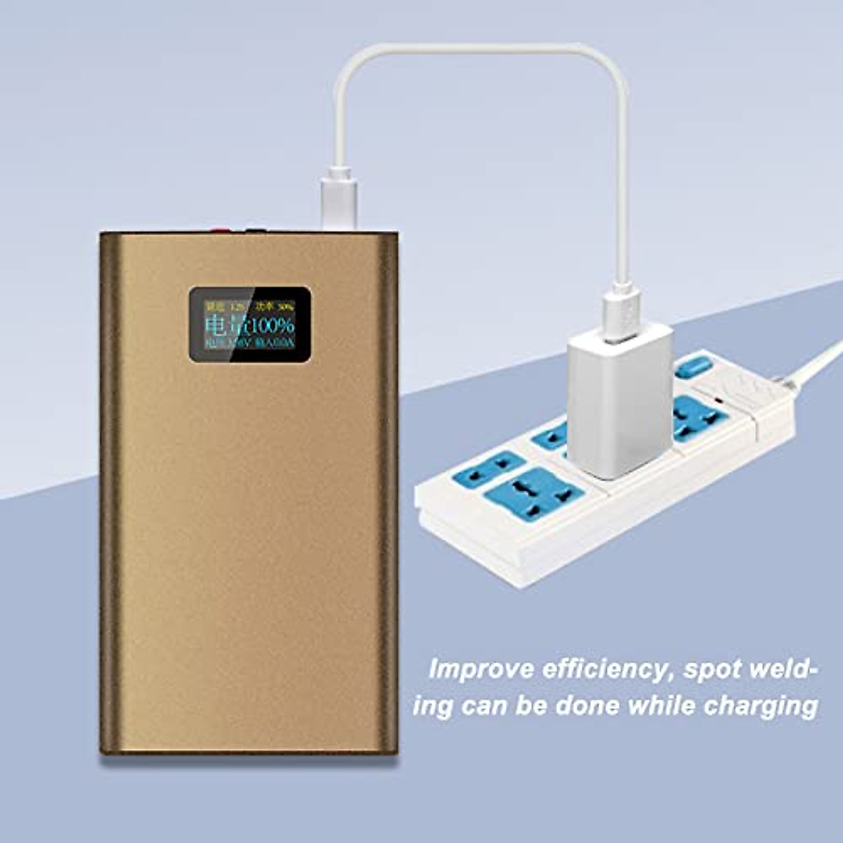 Jeanoko Battery Spot Welder, Temperature Control Protection Welding Equipment Spot Welder OLED Color Screen for DIY 18650 Battery