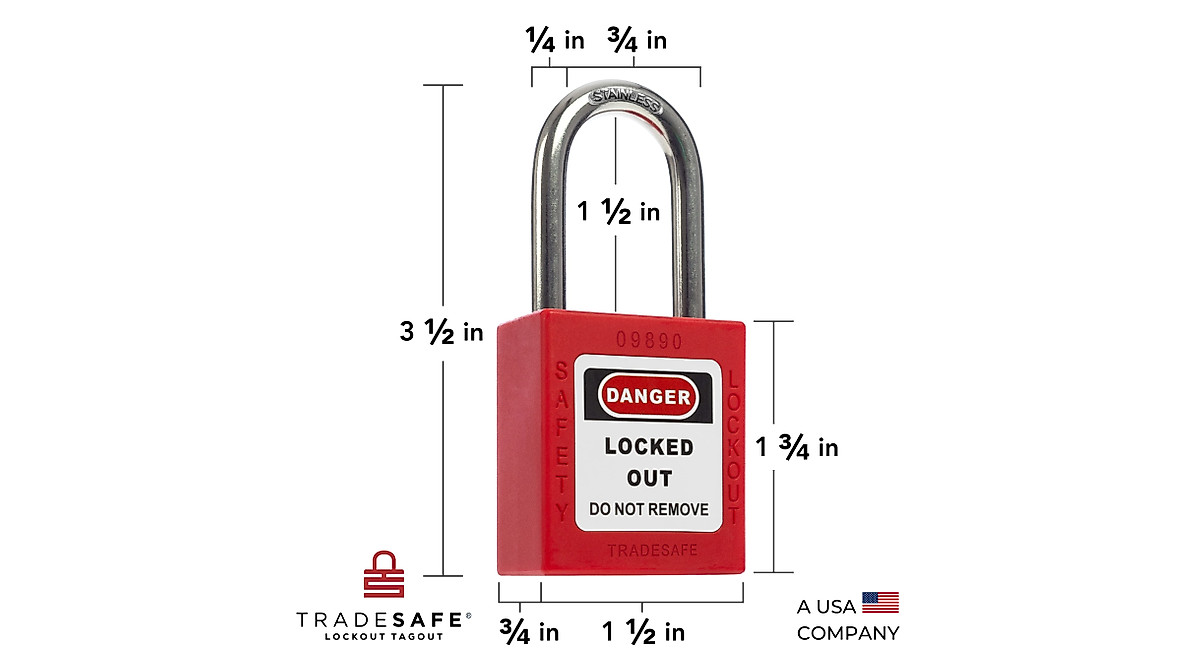 TRADESAFE Lockout Tagout Set - 10 Keyed Alike Locks