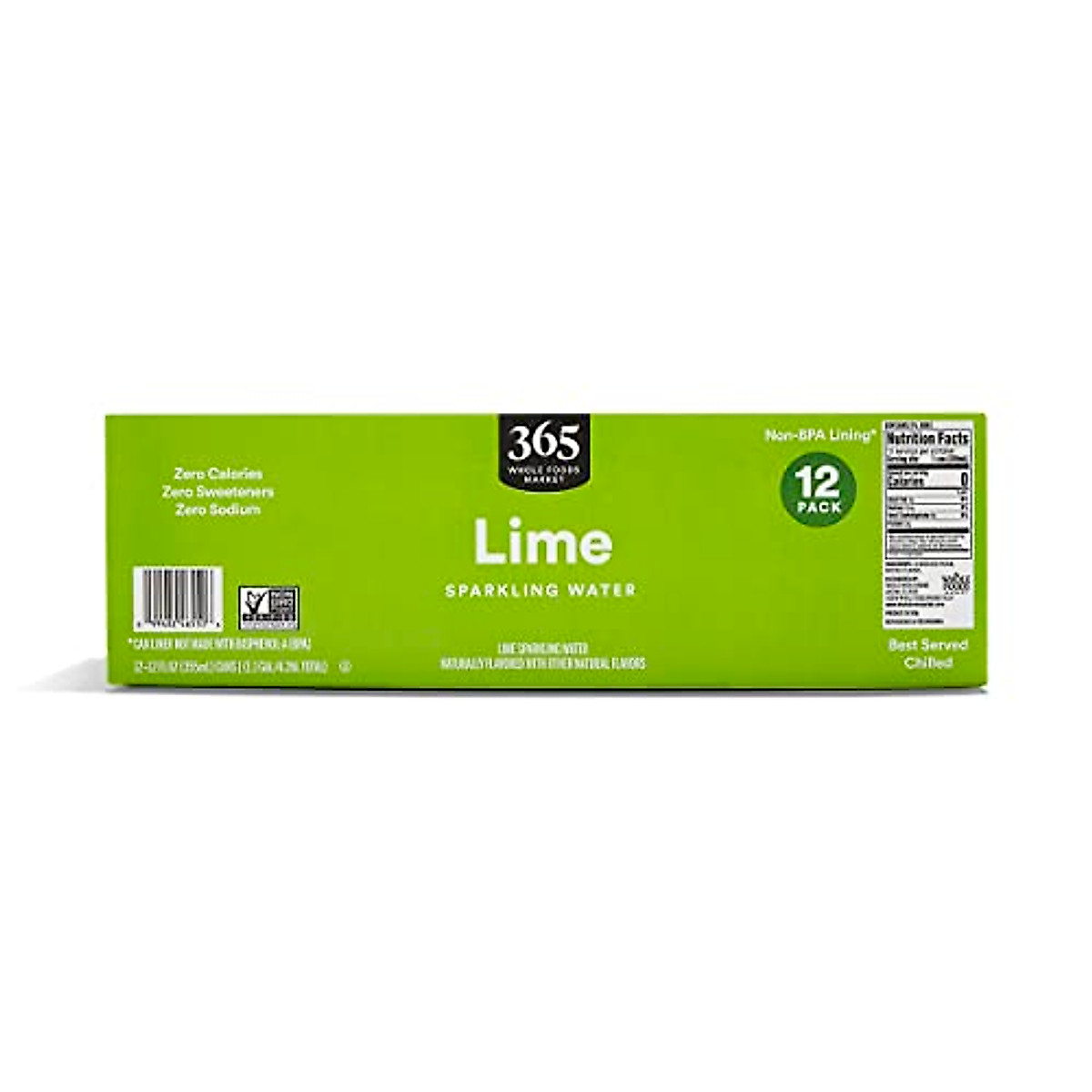 365 by Whole Foods Market, Lime Sparkling Water, 12 Fl Oz