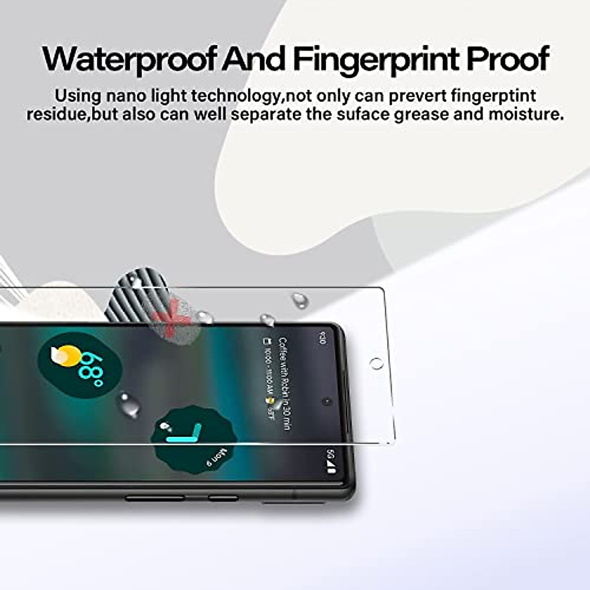 Pixel 6a Tempered Glass Screen Protector + Camera Lens Protector [ 2 + 2 Pack ][Fingerprint Unlock] [Anti-Scratch] [Case Friendly] HD Clear Protective Film for Google Pixel 6a
