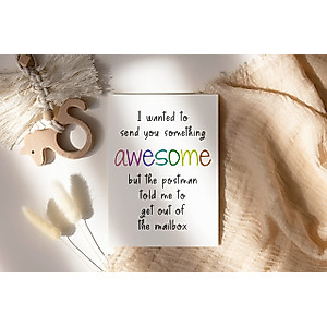 I Wanted To Send You Something Awesome Birthday Card - Funny Long Distance Missing You Card For Friend Or Family - Greeting Card 1