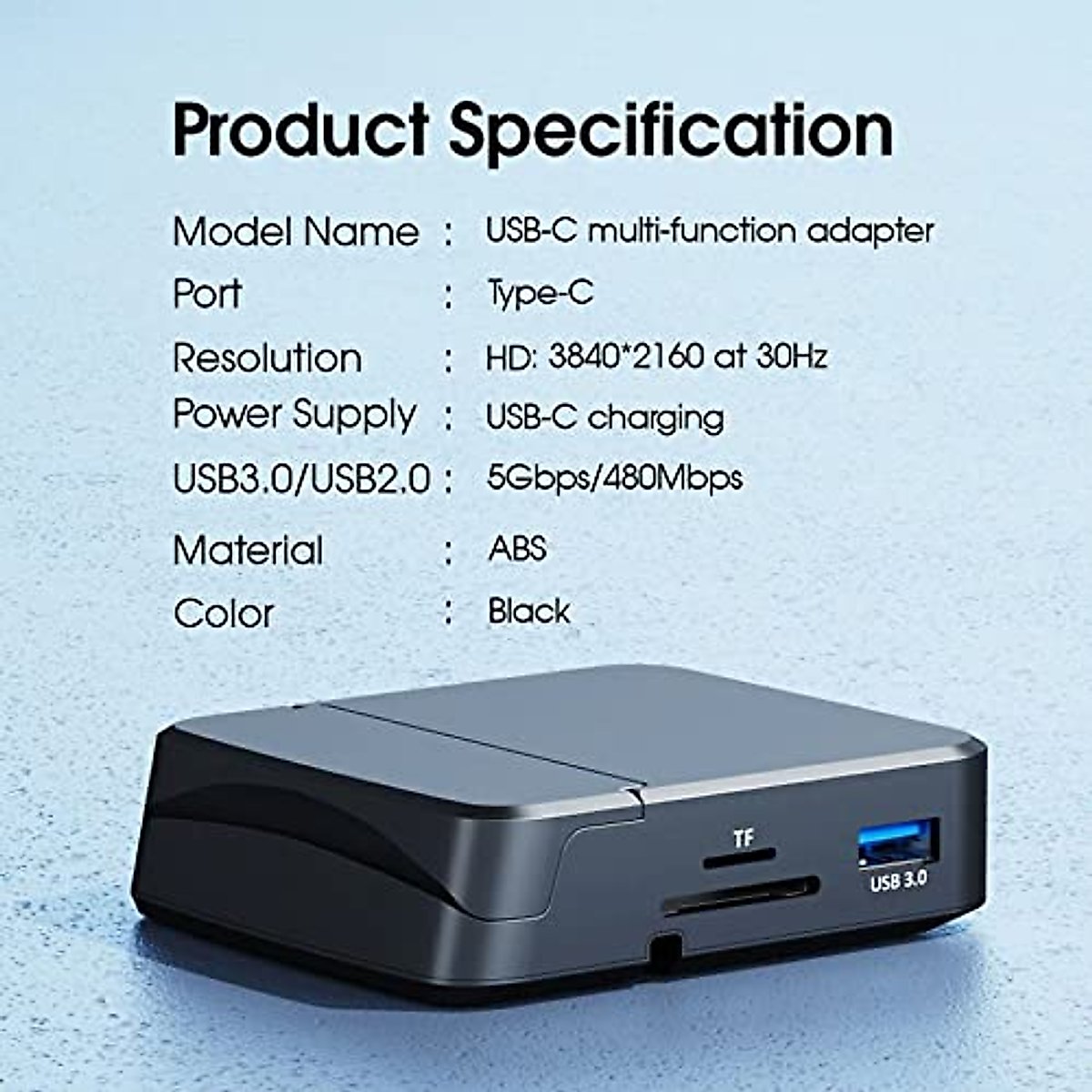 WYTR Type C to HDMI-Compatible Multi-Function Gaming Stand HUB Mini Portable Adapter 8-in-1 Multi-Port Hub