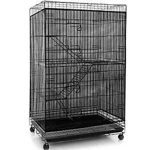 Shappy Large Bird Cage Net, Bird Cage Seed Catcher, Adjustable Soft Airy Mesh Net, Birdcage Skirt Guard for Parrot Parakeet Macaw Round Square Cages(59.8 x 39.4 Inch/ 152 x 100 cm,Black)