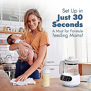 Papablic 6-in-1 Baby Bottle Sterilizer and Dryer Pro Bundle with Formula One Step Bottle Warmer