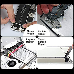 Kaisiking 2mm LCD Repair Tape Phone Repair Tape LCD Touch Screen Repair Tape Phone Screen Adhesive Tape with 1 Tweezers for Cell Phone, iPad, Tablets, Laptops, Camera