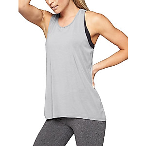 Mippo Workout Tank Tops for Women Loose Fit Yoga Tennis Shirts Athletic Exercise Tank Tops Cute Summer Clothes Athletic Sports Running Clothing for Women Gray XXL