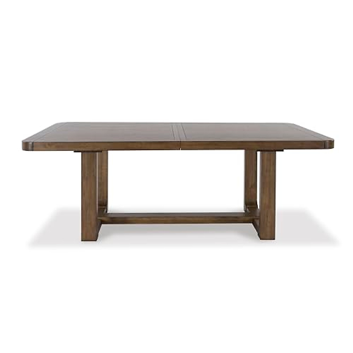 Signature Design by Ashley Cabalynn Farmhouse Dining Extension Table with 1 Removable Center Leaf, Light Brown