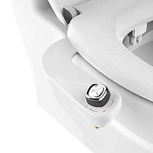 Bio Bidet by Bemis SlimEdge Freshwater Bidet Attachment for Toilet, White, Non Electric, Easy Install