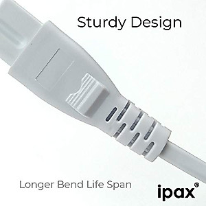 Ipax 10 Feet Long White Copper Wire AC Power Cord Cable Compatible with VIZIO TV UHD LED Smart HDTV E221-A1 E231-B1 E24-C1 E280-A1 E601i-A3 SmartCast E43-E2 E320-A0 E470-A0 LCD Monitor Sharp TV