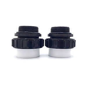 Swimables 2" Hi-Temp Union Compatible with All Pentair Whisperflo and Intelliflo Pumps for Inground Swimming Pool 21063-200-000-2" MIP x 2" Slip PVC - Made in USA - 2 Pack