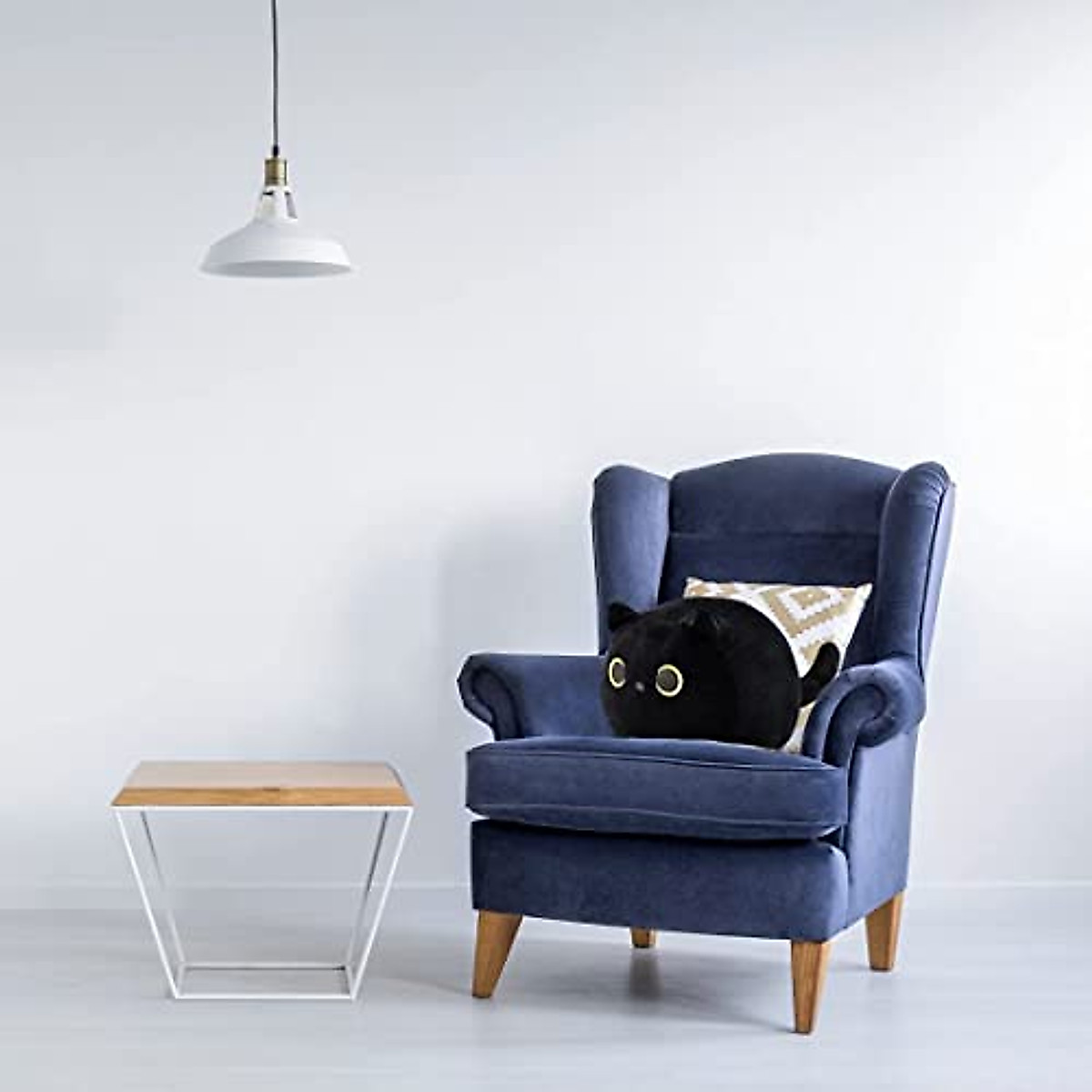 Pochita 3D Black Cat Plush Stuffed Animal Toy Pillow, Fat Plushie, Kawaii Pillows Cat Shape Design Lumbar Back Cushion Decoration