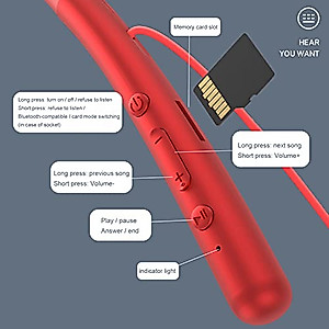 OCUhome 5.0 Wireless Neckband Earphone, IPX5 Waterproof Stereo Wireless Headset with Microphone Noise Cancelling Earphones for Gym Running Compatible with iOS Android Black