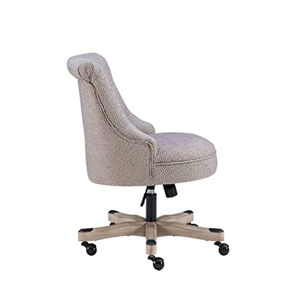 Linon Talia Office Chair, Gray 28.25D x 27.25W x 35.75H Inch